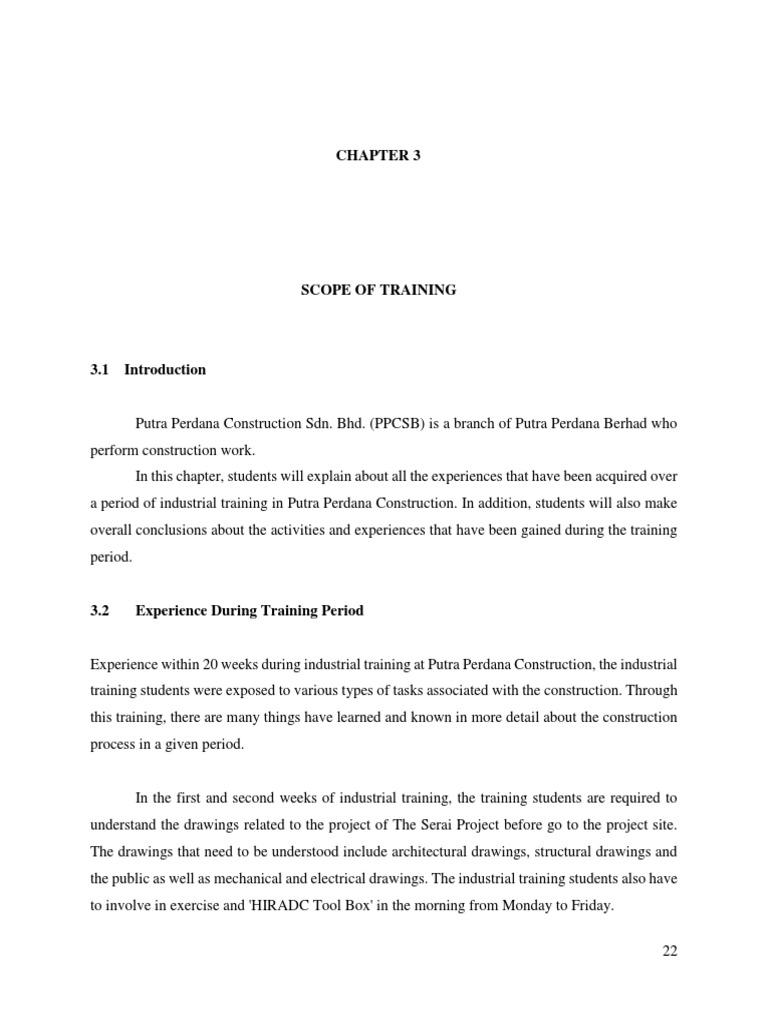CHAPTER 3 (Scope of Training) | PDF | Quality Assurance | Architect