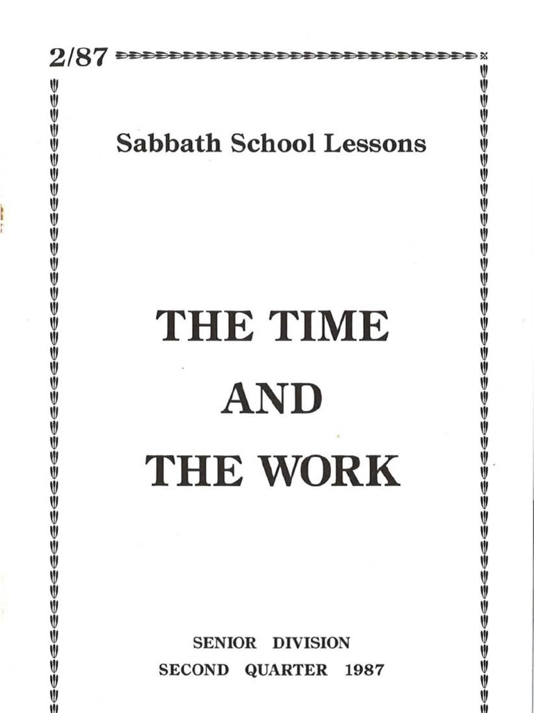 The Time: Sabbath School Lessons | PDF | Revelation | Jesus