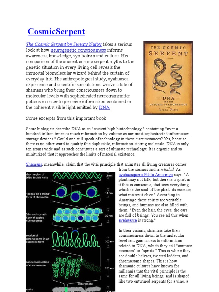 Cosmic Serpent: DNA and Knowledge | PDF | Ayahuasca | Dna