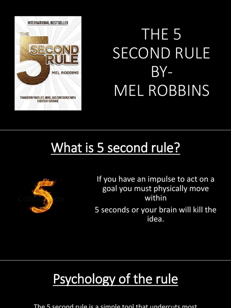The 5 Second Rule BY-Mel Robbins | PDF
