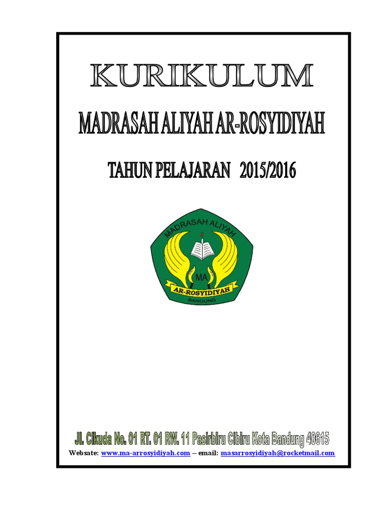 (Sekolah) Cover KTSP MAAR | PDF