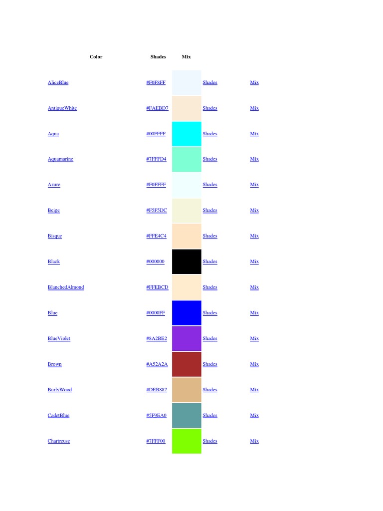 HTML Color | PDF | Vision | Graphic Design