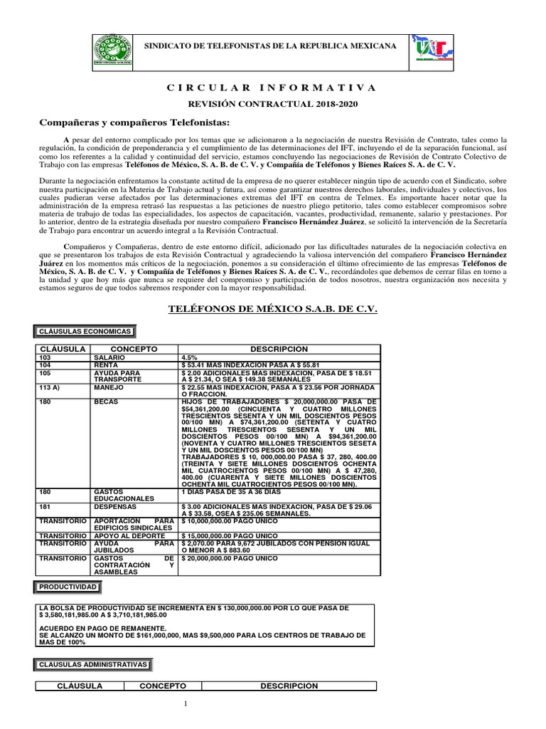 Circular Ultima Propuesta Revision2018 PDF | PDF | México | Business