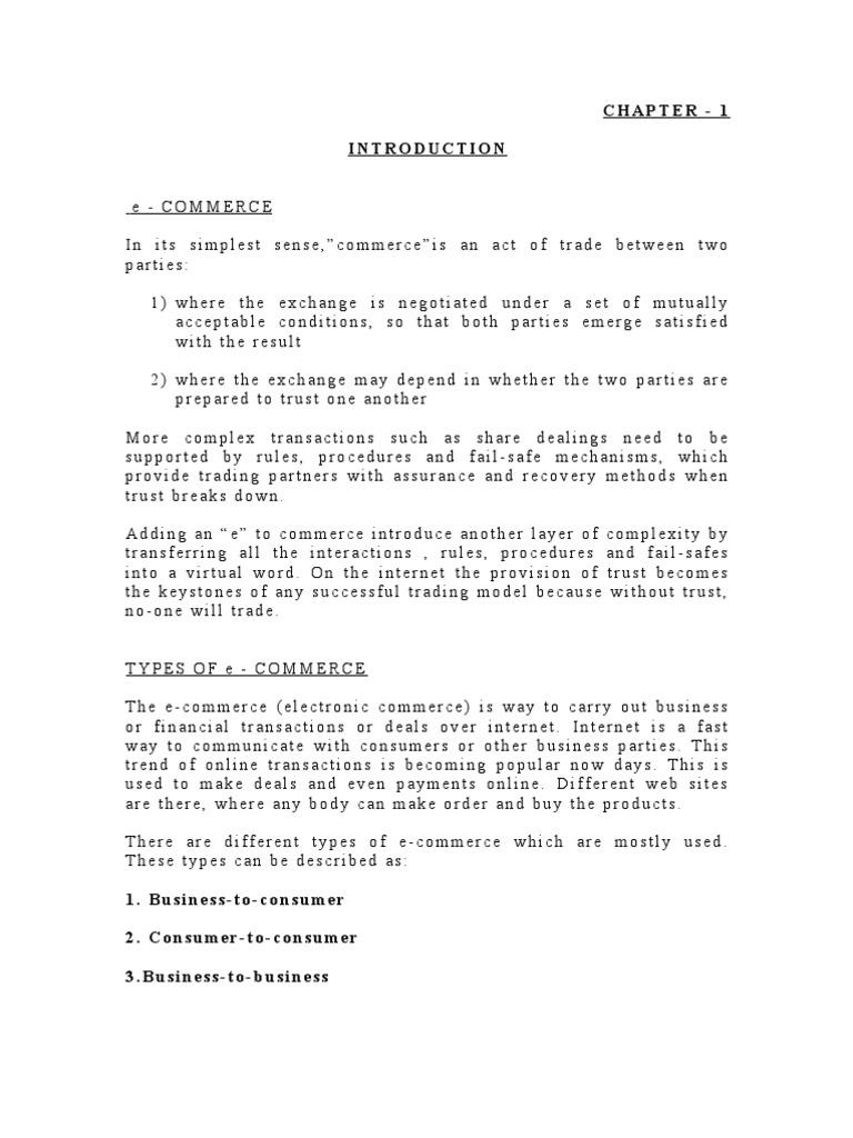 E - Commerce: Chapter - 1 | PDF | Hard Disk Drive | Disk Storage