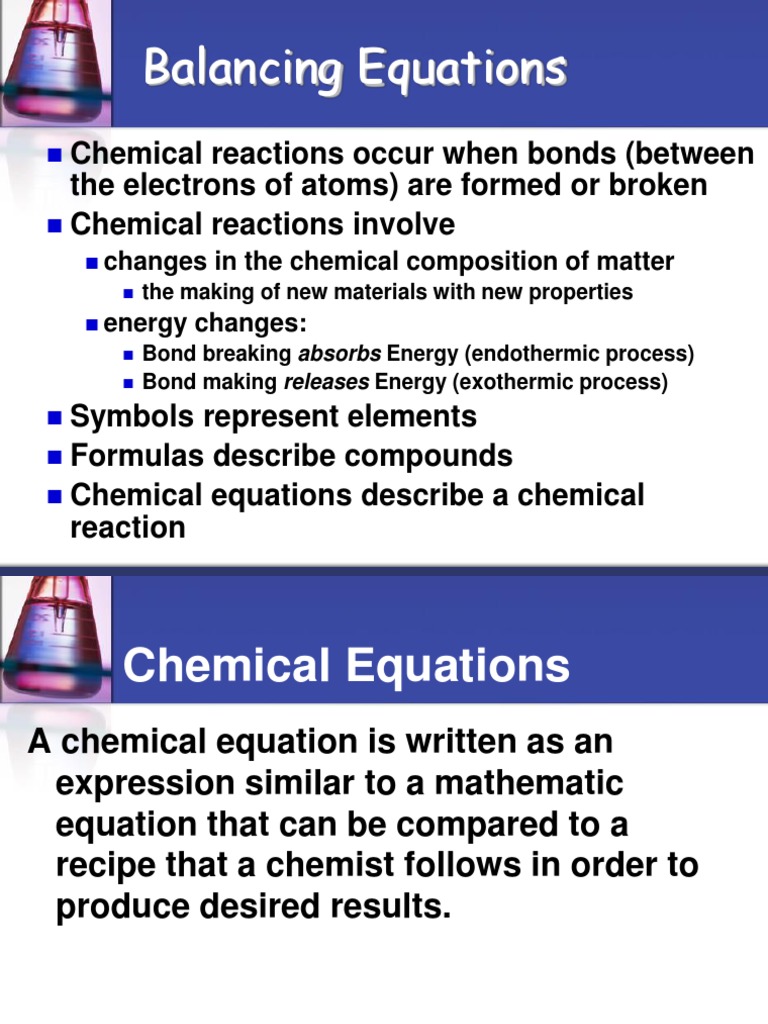 Chem Balancing Equations | PDF | Chemical Reactions | Chemical Compounds