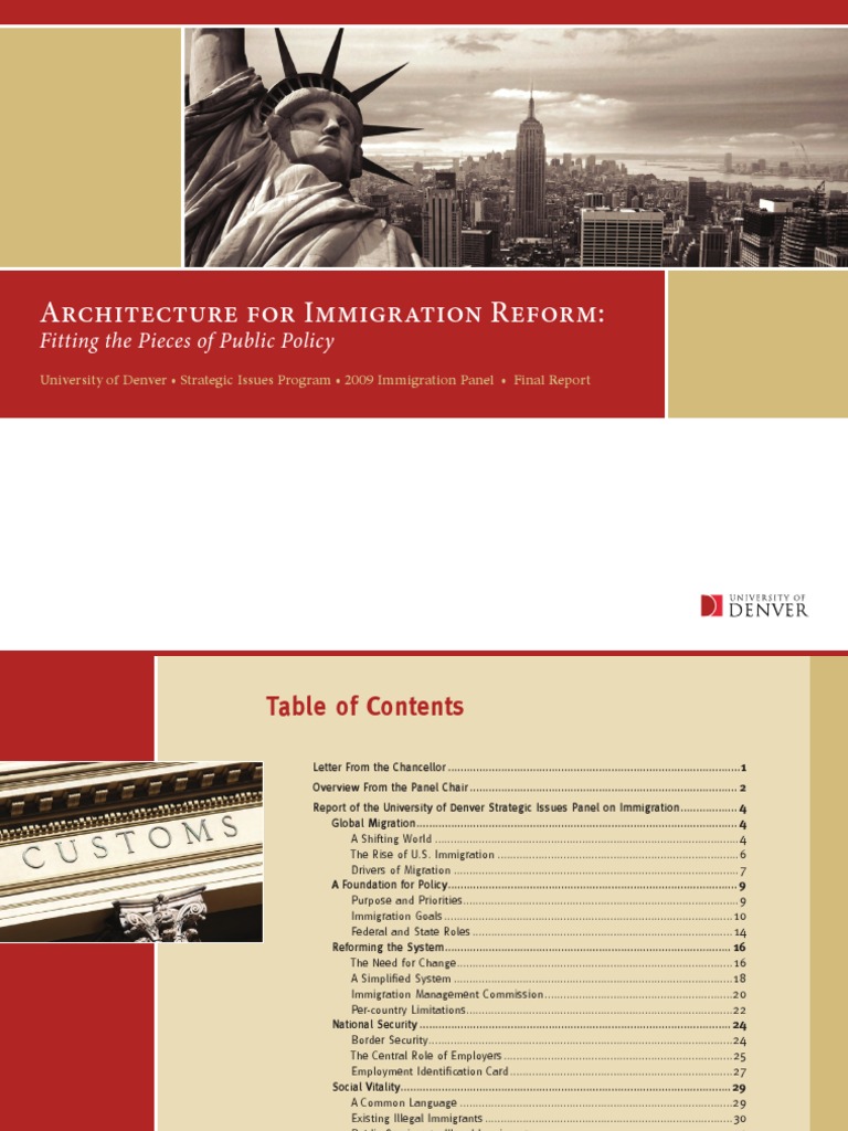 Architecture For Immigration Reform: Fitting The Pieces of Public ...