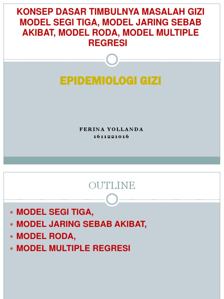 K3 Model-Model Segitiga, Roda Epid Gizi | PDF