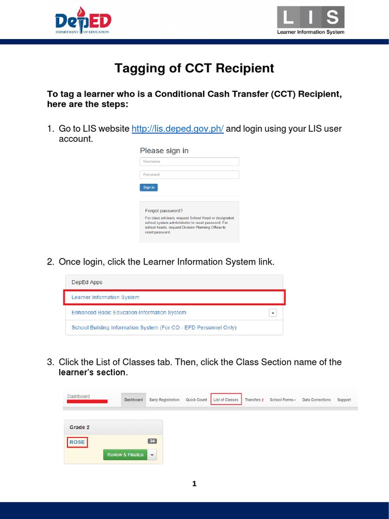 Tutorial - Tagging of CCT 4Ps Recipients | PDF