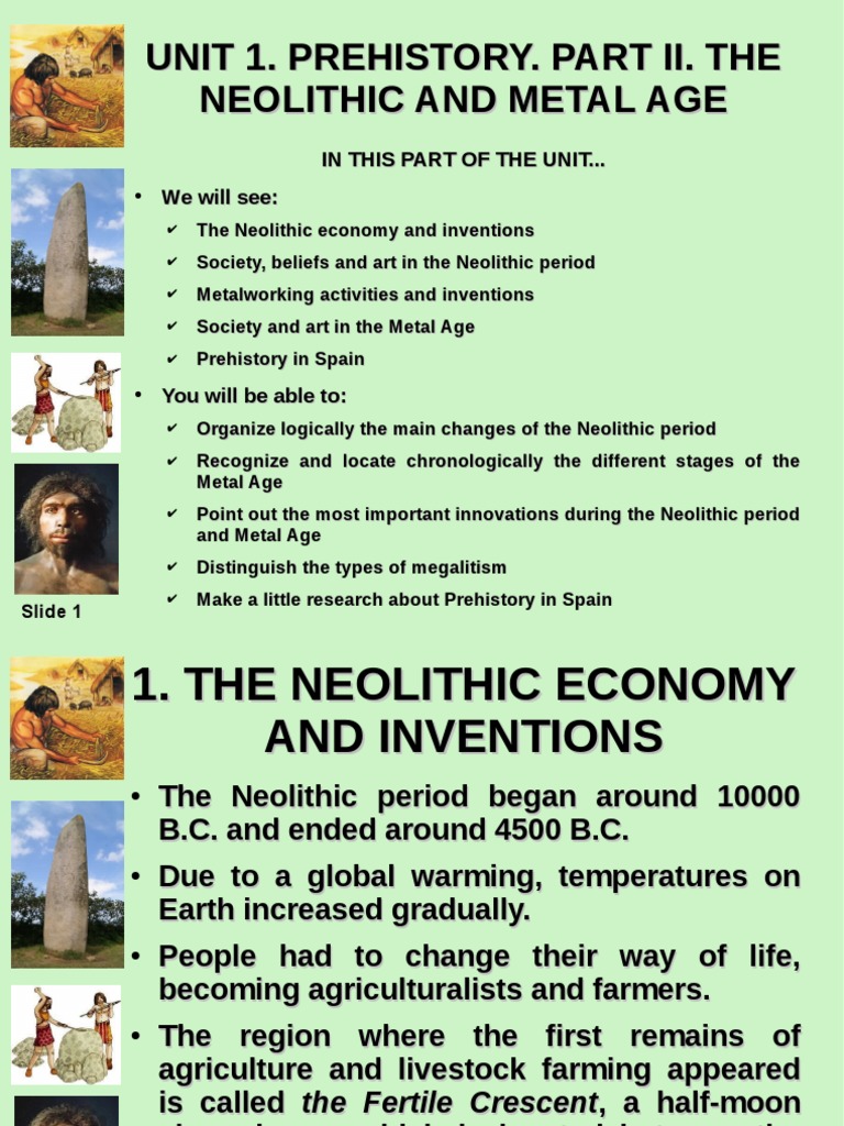 E1. UNIT 01. Prehistory. Part 2 PDF | Download Free PDF | Neolithic ...