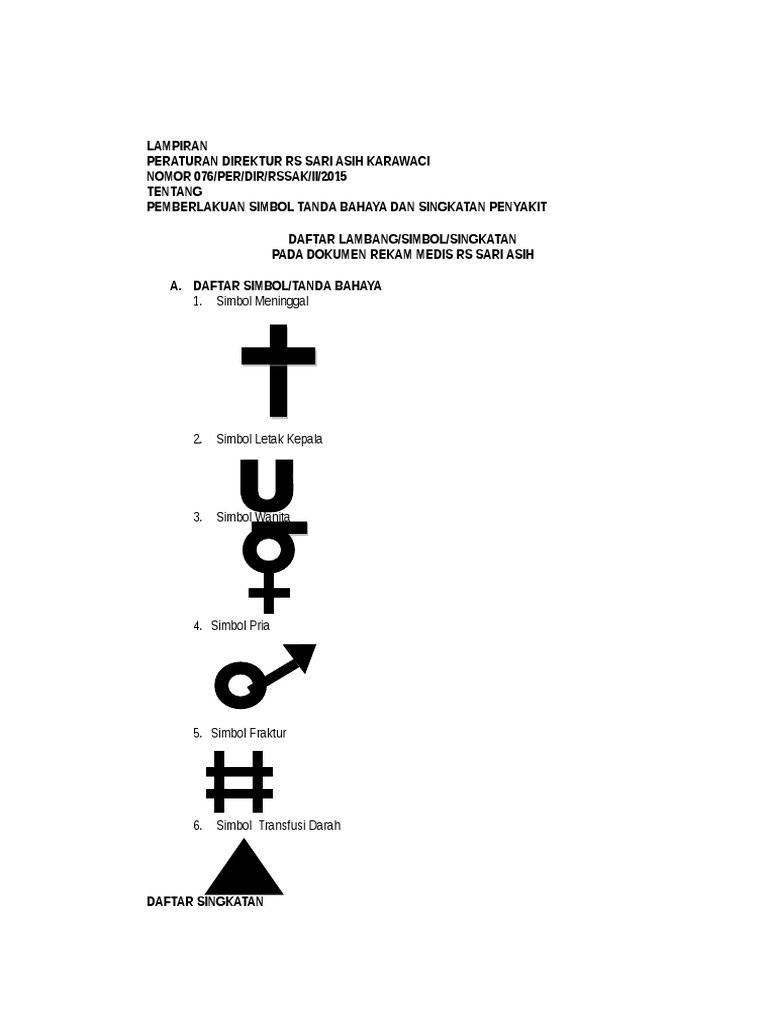 Daftar Lambang & Simbol, Singkatan | PDF