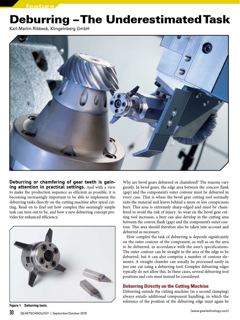Efficient Gear Deburring Techniques | PDF | Gear | Machines