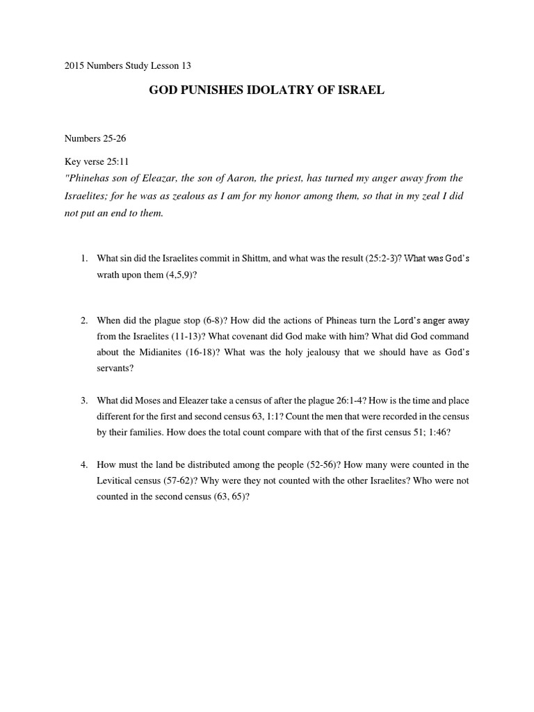 God Punishes Idolatry of Israel | PDF