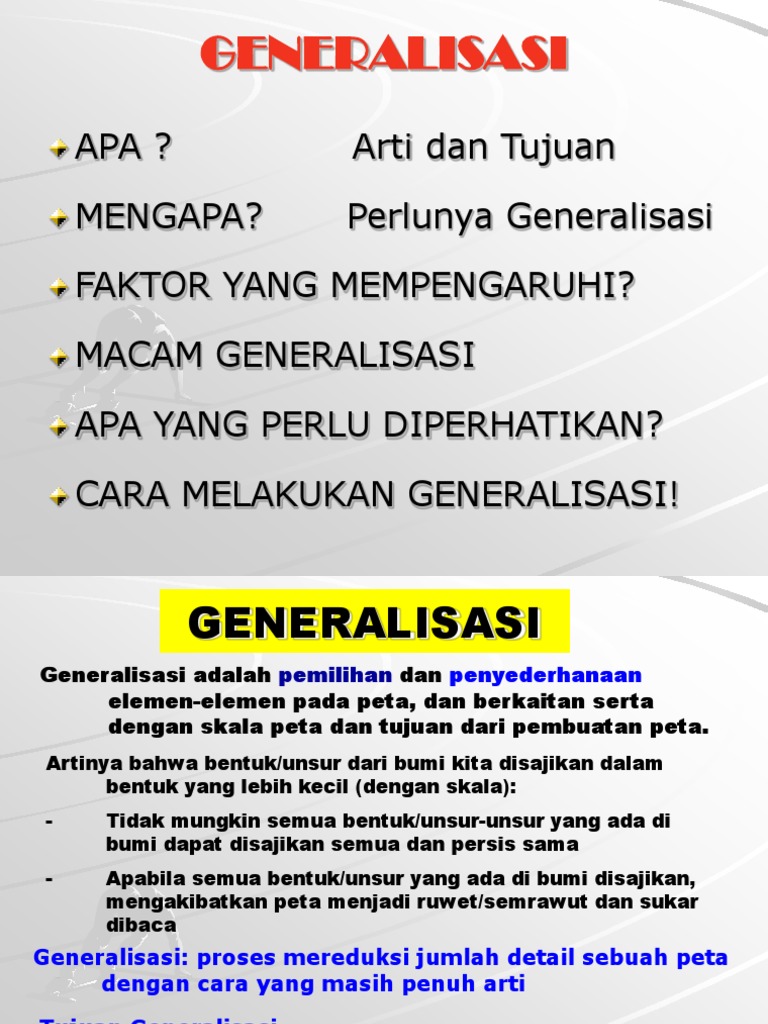 Generalisasi Peta | PDF