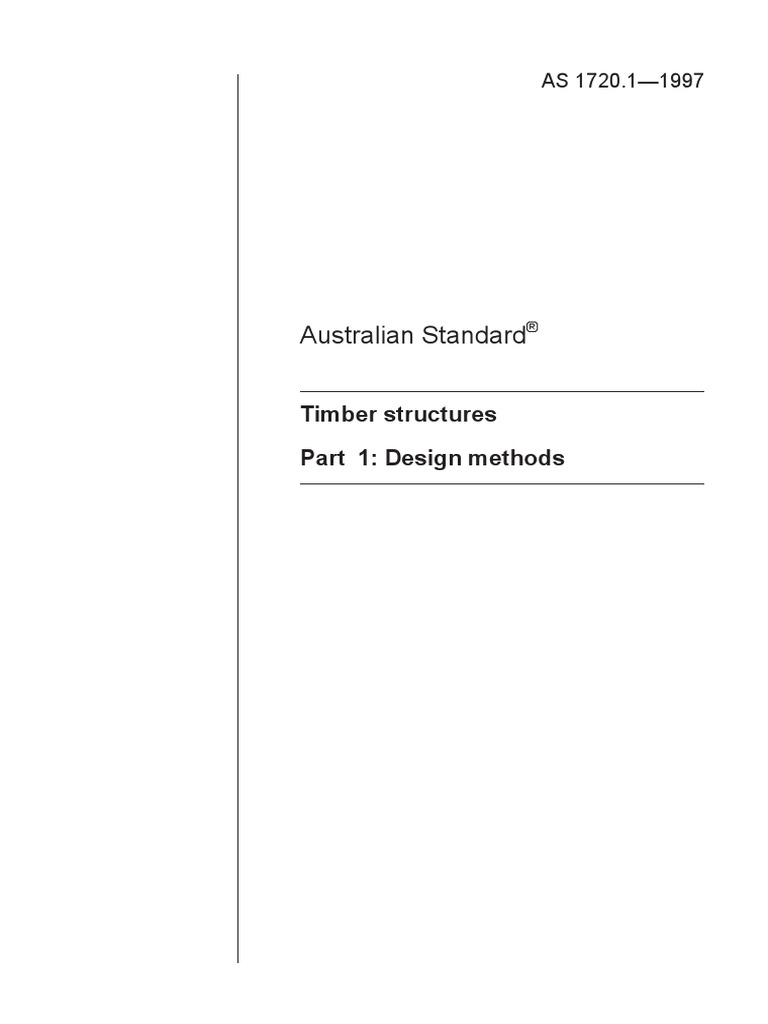 As 1720-1997 Timber Structures Code Part 1 - Design Methods - 1 | PDF ...