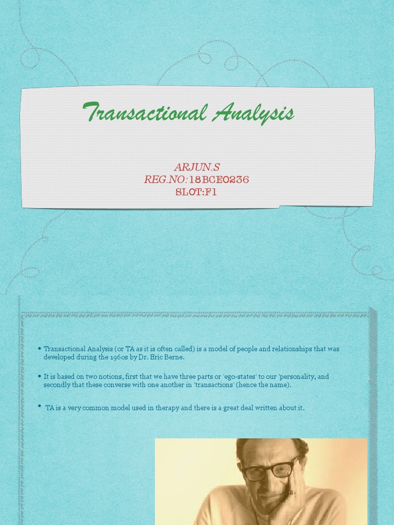 Transactional Analysis | PDF | Action (Philosophy) | Cognitive Science