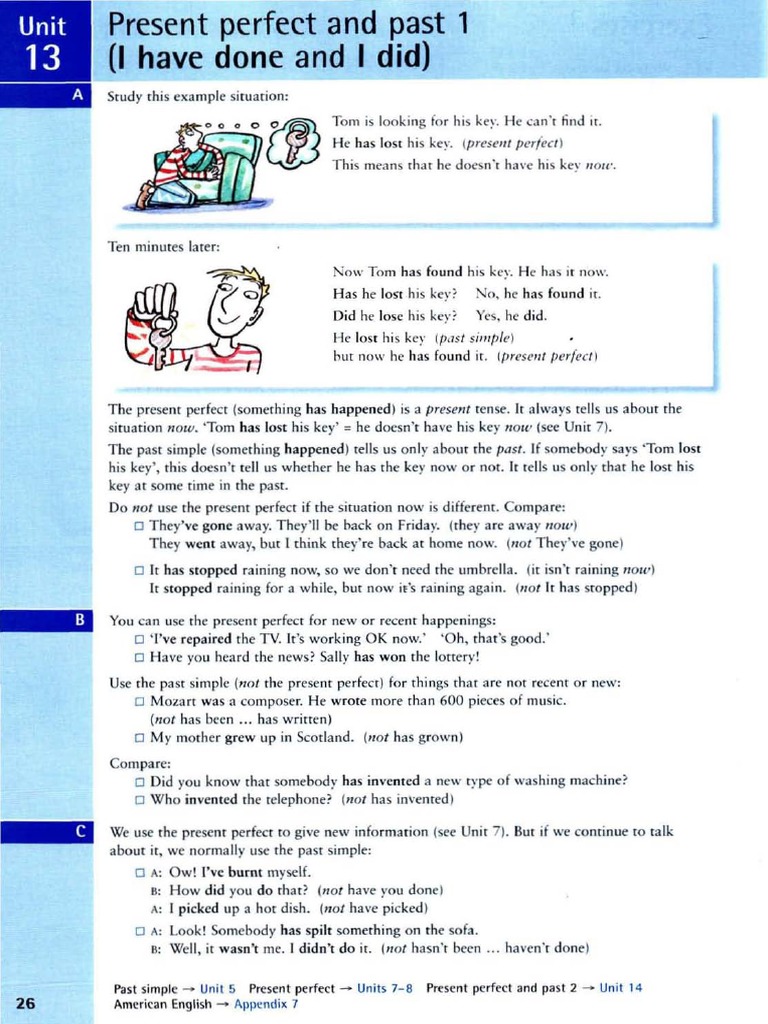 Present Perfect and Past Simple PDF | PDF | Language Mechanics | Grammar