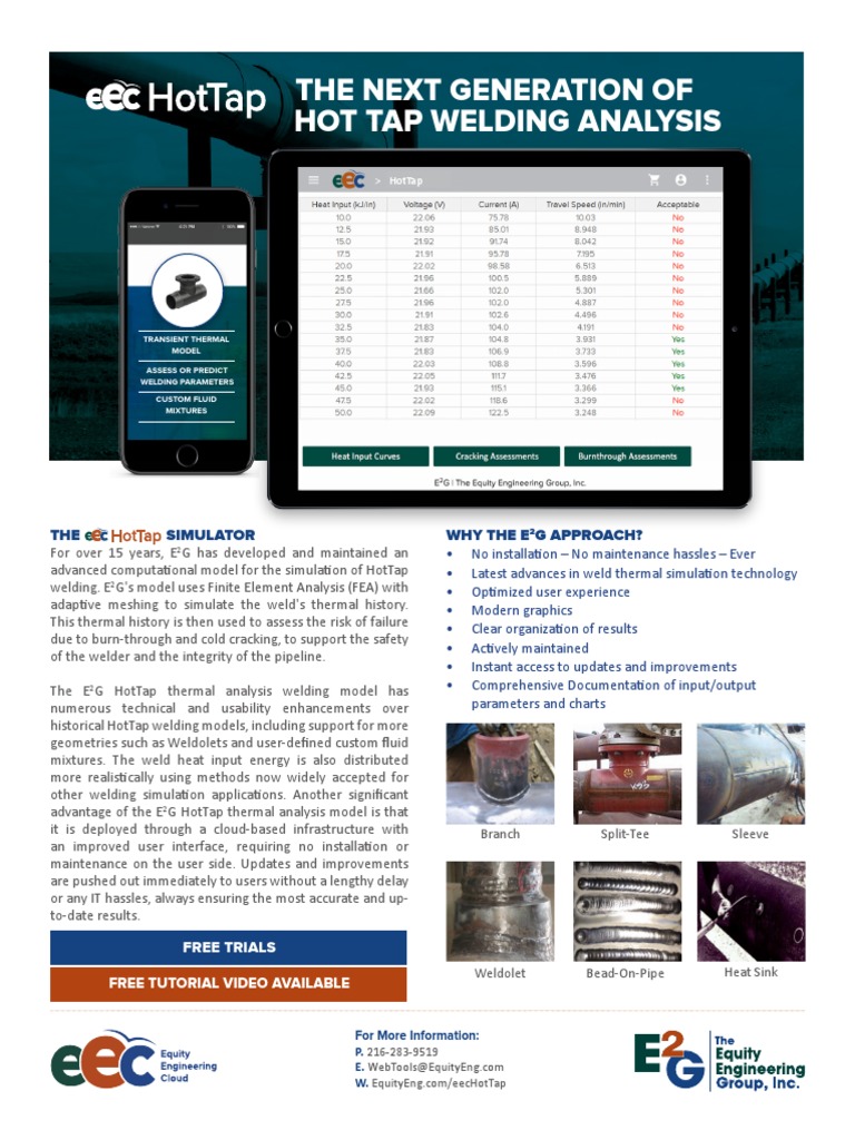 E2G HotTap Welding Simulation Model | PDF | Simulation | Welding