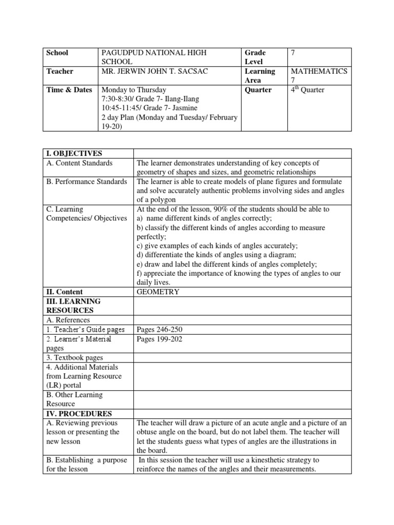 DLP Angles | PDF | Angle | Geometry