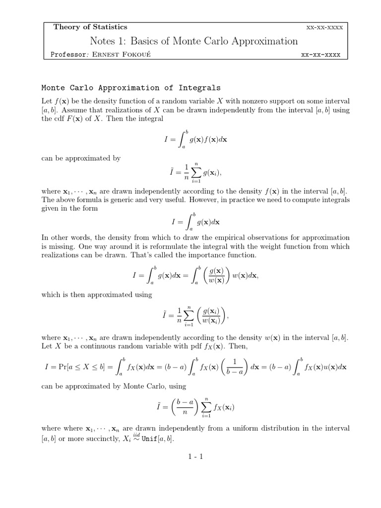 Monte Carlo Methods Primer | Download Free PDF | Probability Density ...