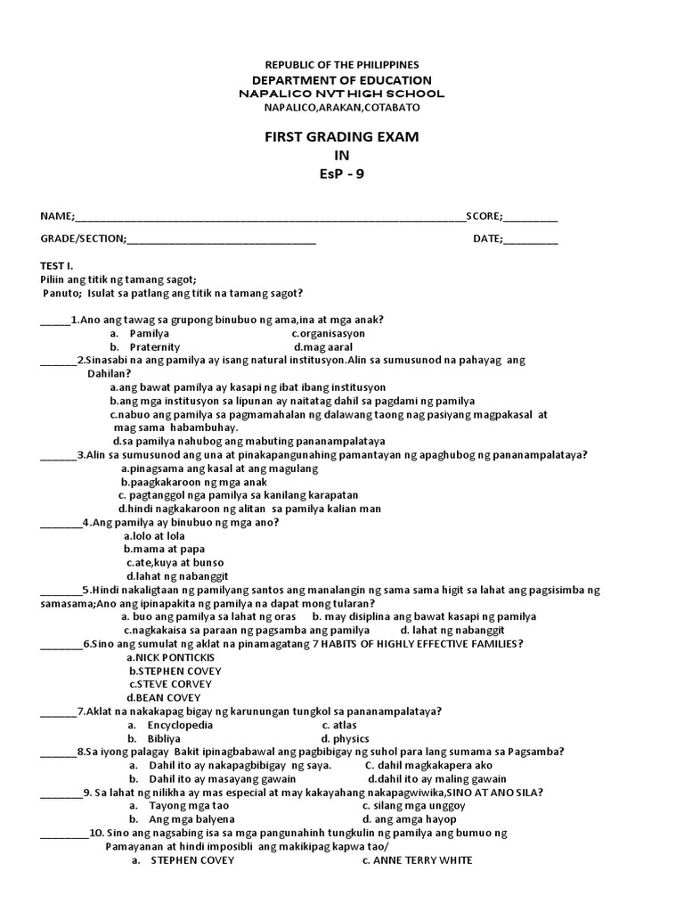 2nd Quarter Exam in Science | PDF