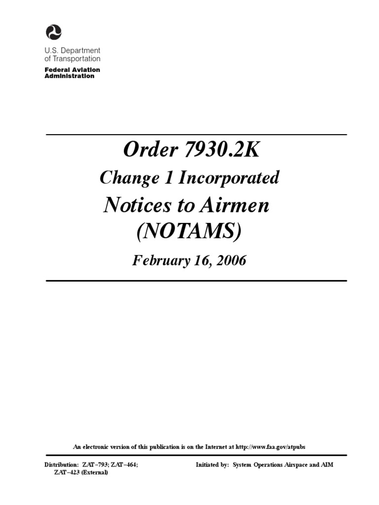 7930 2K | PDF | Air Traffic Control | Federal Aviation Administration