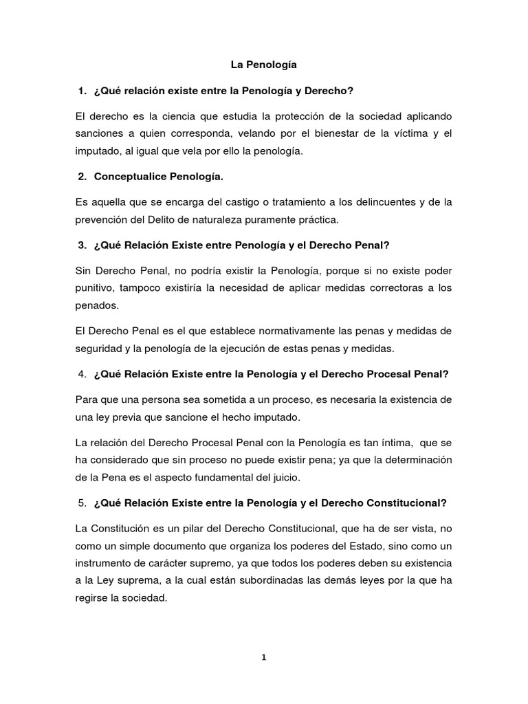 Resumen Penologia | PDF | Derecho penal | Castigos