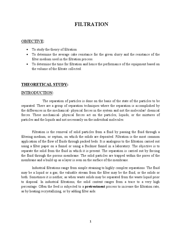 Filtration Theory and Cake Resistance Analysis | PDF | Centrifuge ...