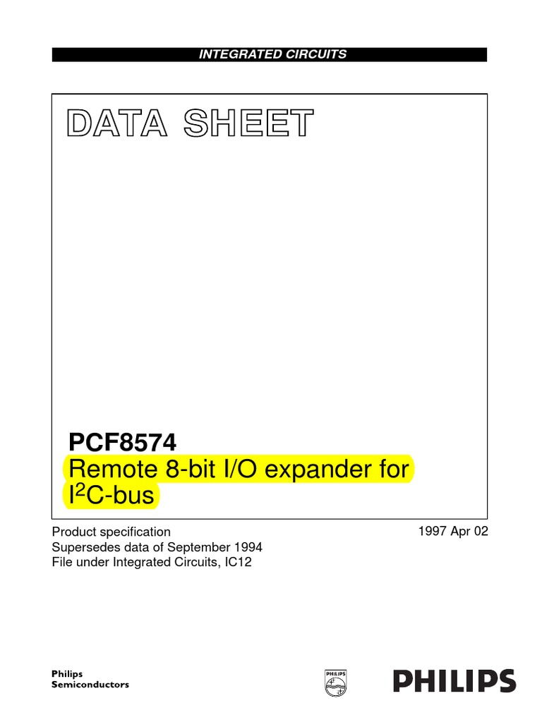 PCF8574T | PDF | Input/Output | Microcontroller