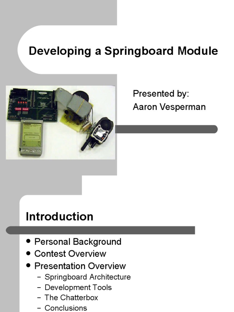 Developing A Springboard Module | PDF | Telecommunications | Operating ...
