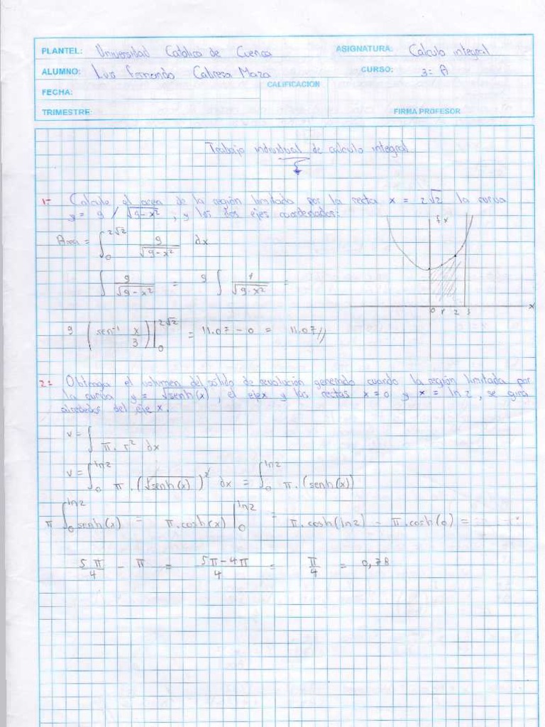 Ejer Cici Os de Integrales de Volumenes y Superficies | PDF