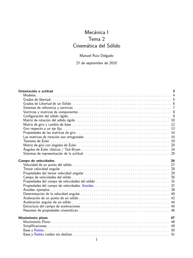 Angulos de Euler PDF | PDF | Aceleración | Fuerza