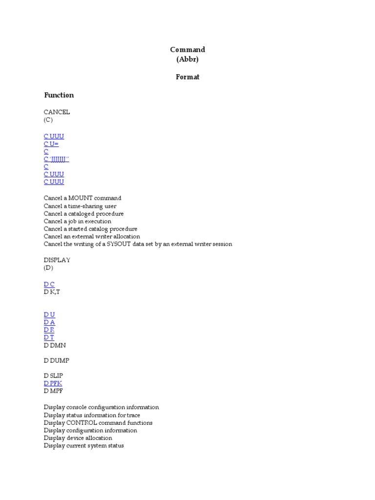 MVS Command Reference Guide | PDF | Command Line Interface | Information Technology Management