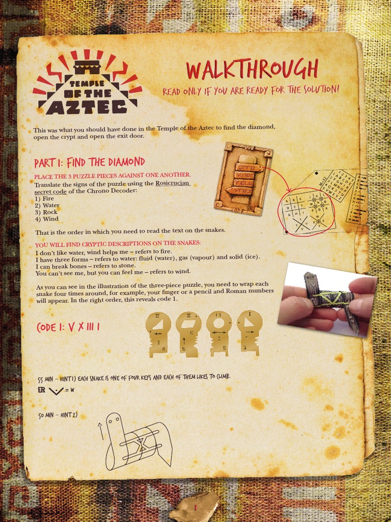 Escape Room Walkthrough 04 Aztec Final | PDF | Leisure | Nature