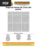 Sopa de letras del ciclo del agua | PDF