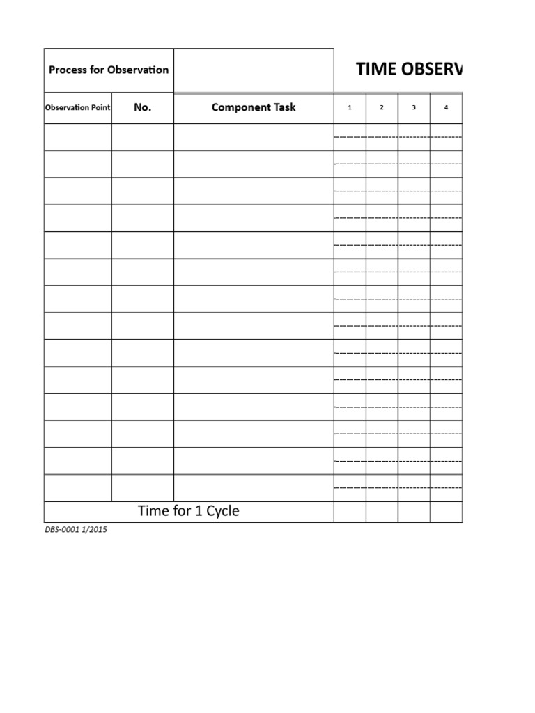 Time Study Form | PDF