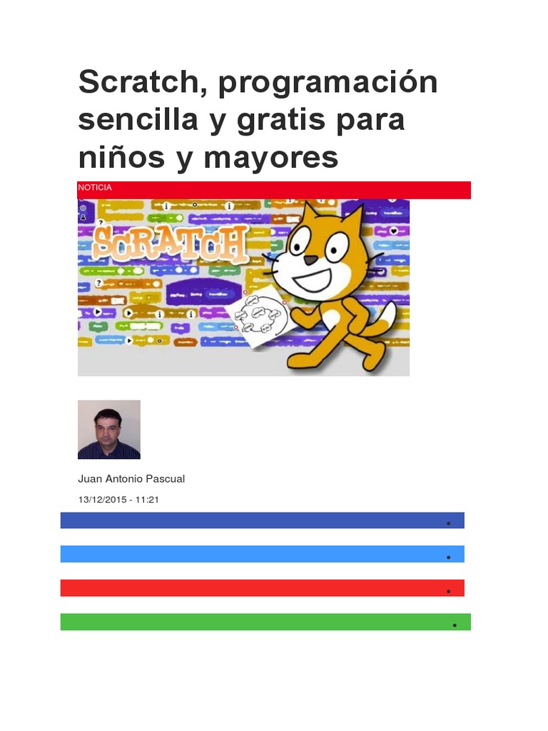 Scratch | PDF | Scratch (lenguaje de programación) | Lenguaje de programación