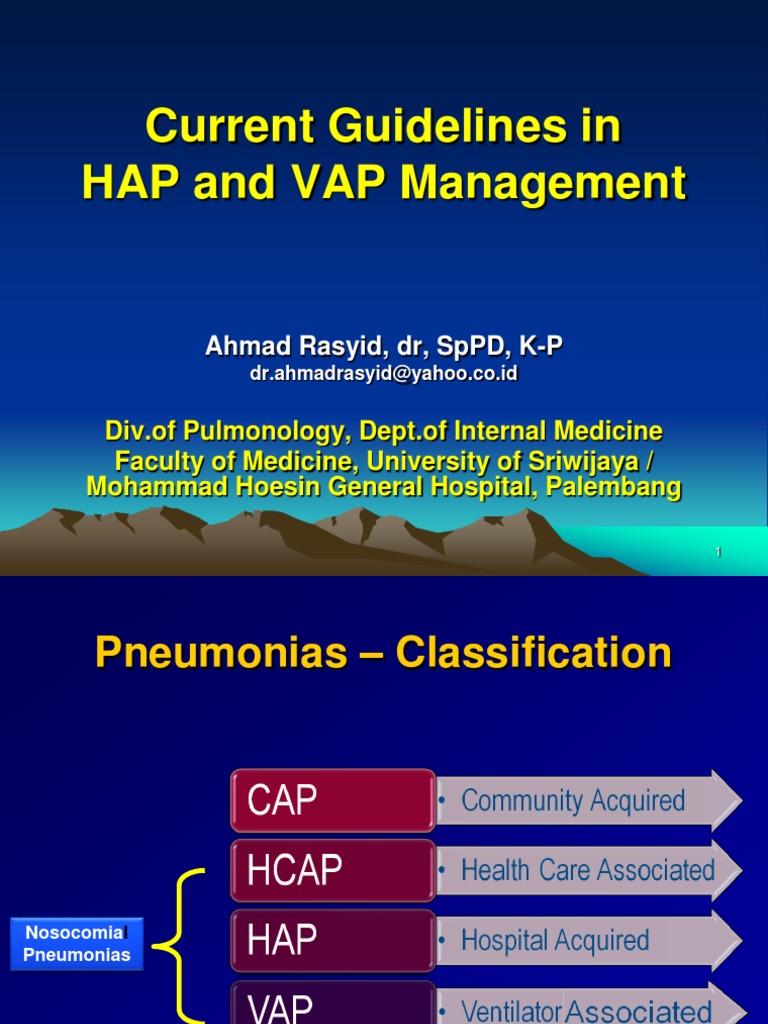 HAP and VAP Management Guidelines | PDF | Pneumonia | Immunology