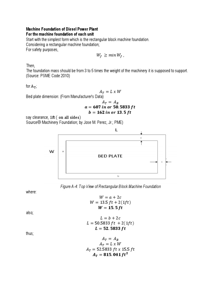 Machine Foundation of Diesel Power Plant | PDF | Concrete | Building ...