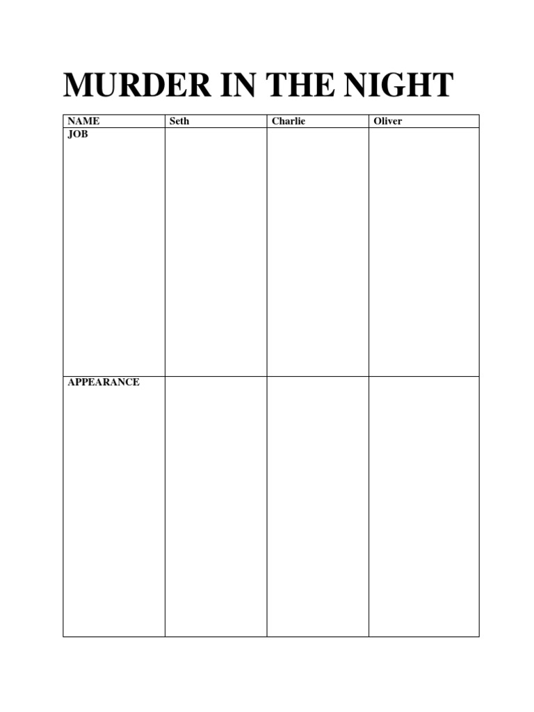 Fill in Chart | PDF