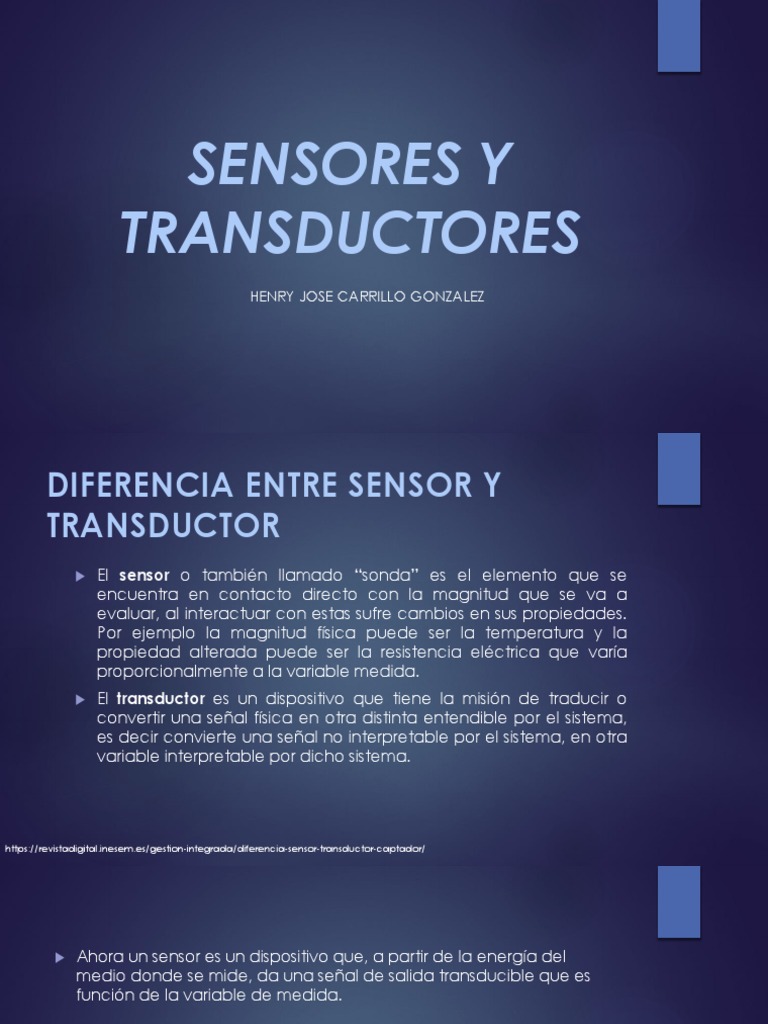 Diferencias entre Sensor y Transductor | PDF | Sensor | Par termoeléctrico