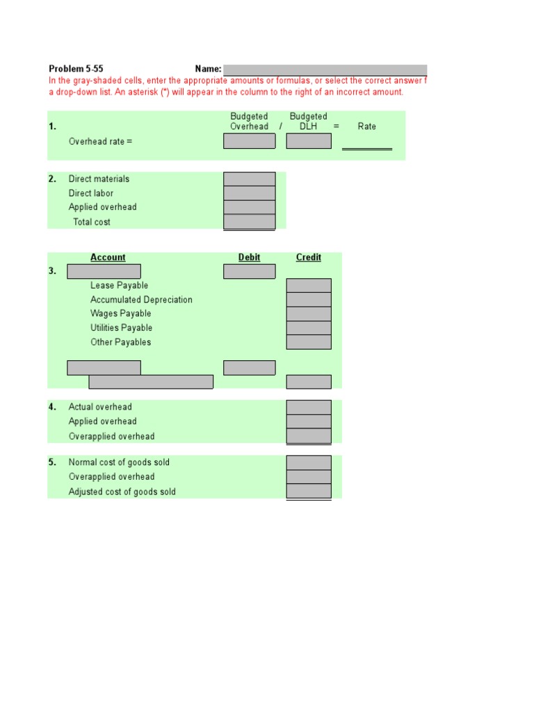 Managerial Accounting Student - 5e 05-55 | PDF