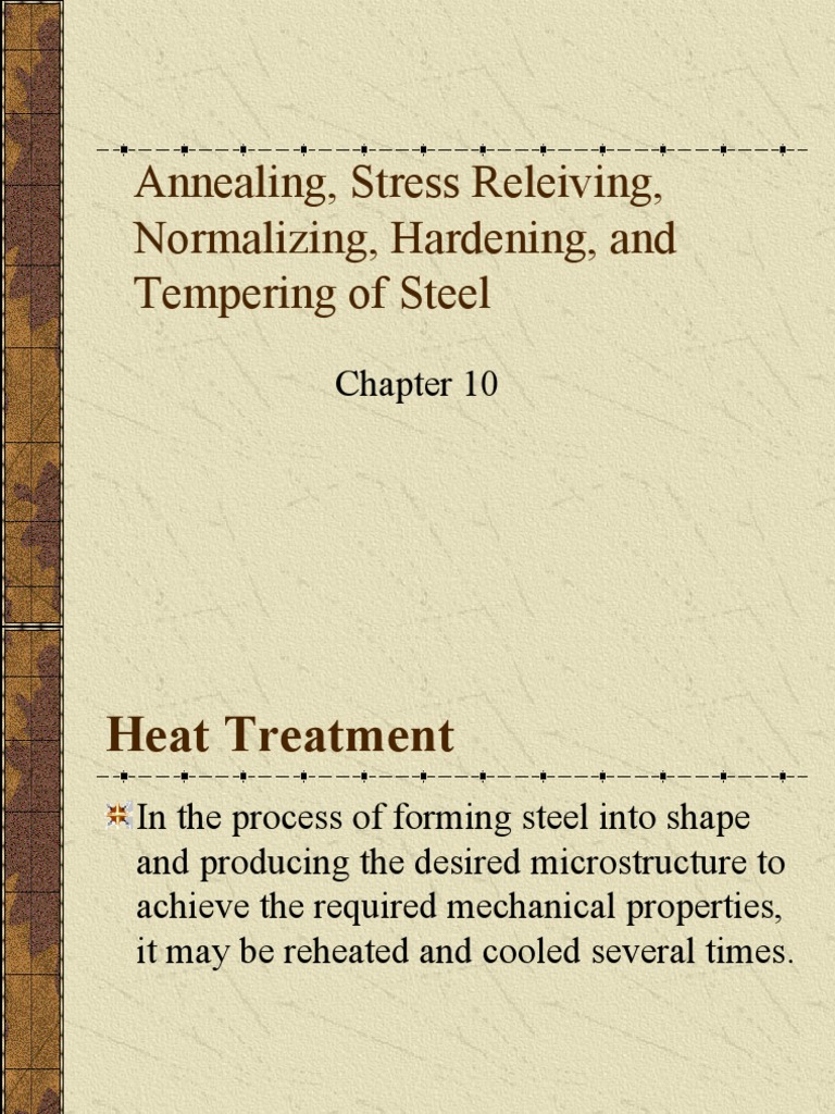 Lecture Week 11 Annealing, Stress Releiving, Normalizing, Hardening ...