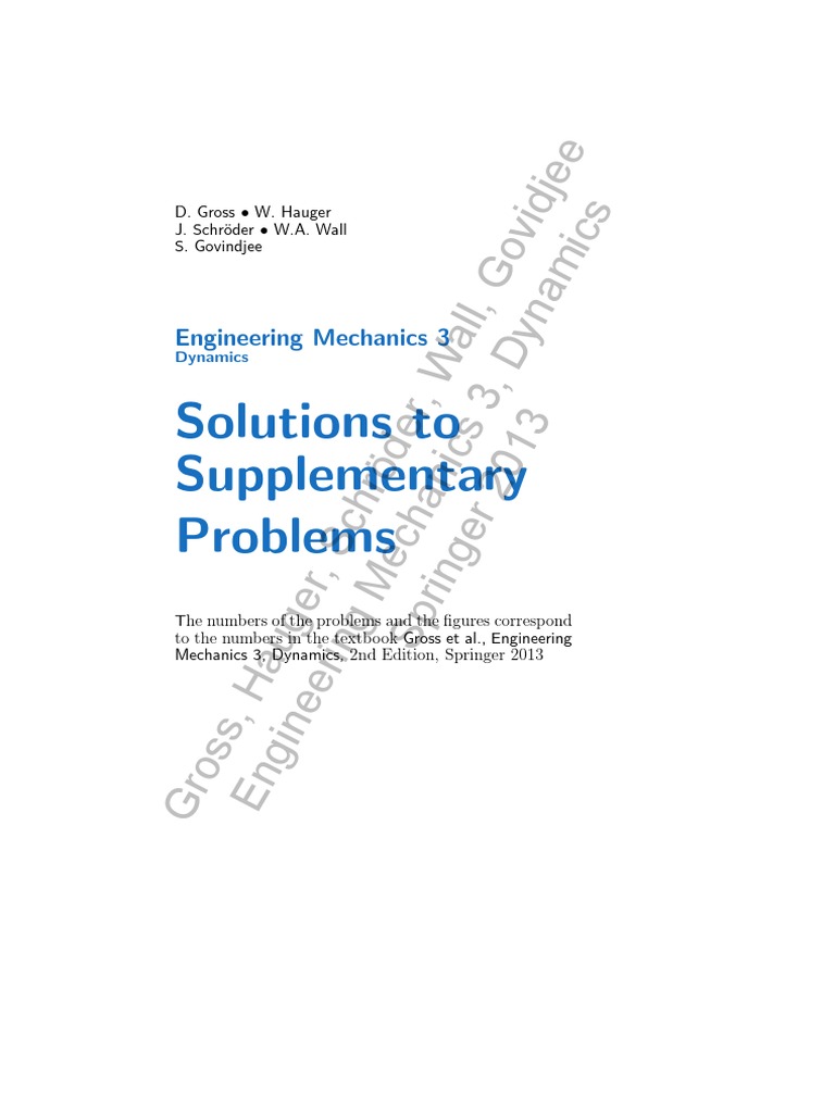 EM3 Suppl Examples 2013 07 19 PDF | PDF | Acceleration | Velocity