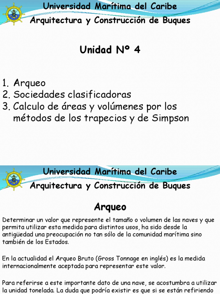 Arqueo y Clasificación de Buques | PDF | Arquitectura naval | Buques