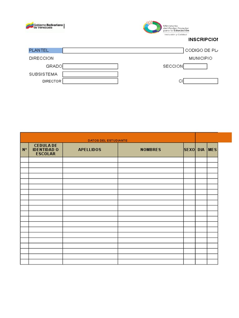 FORMATO PARA MATRICULA ESCOLAR.xlsx