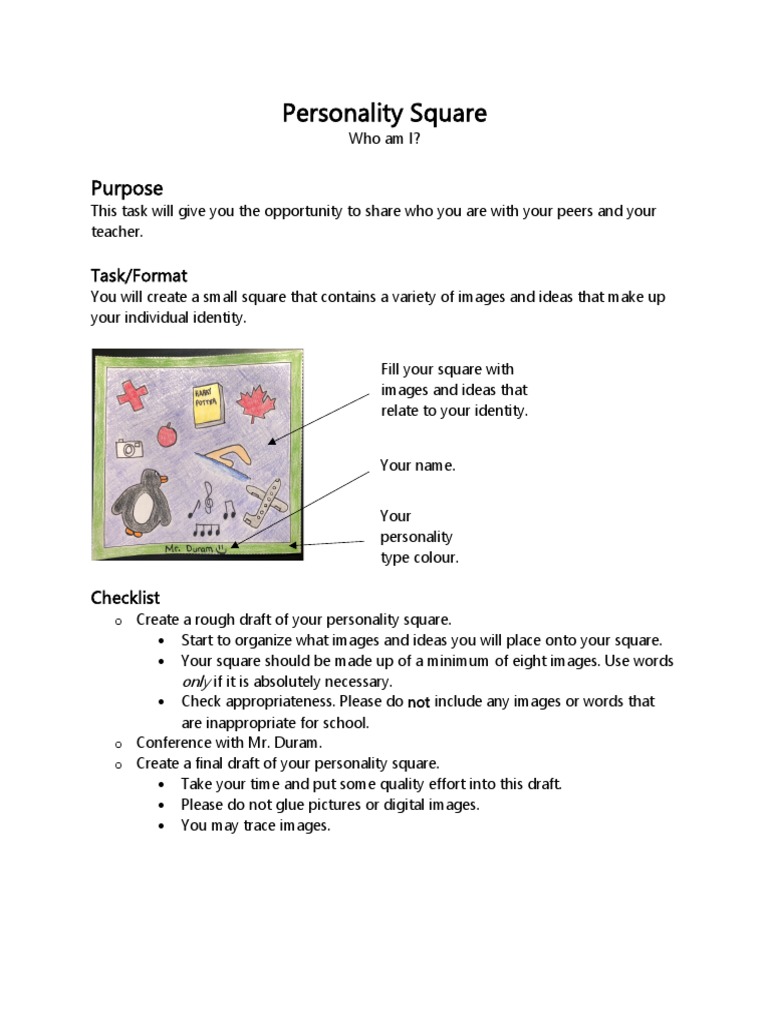 Personality Square | PDF