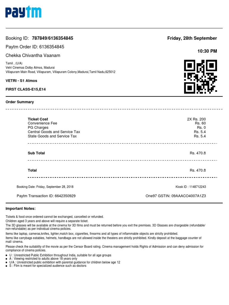 Invoice 4478503671 PDF | PDF | Movie Theater | Business
