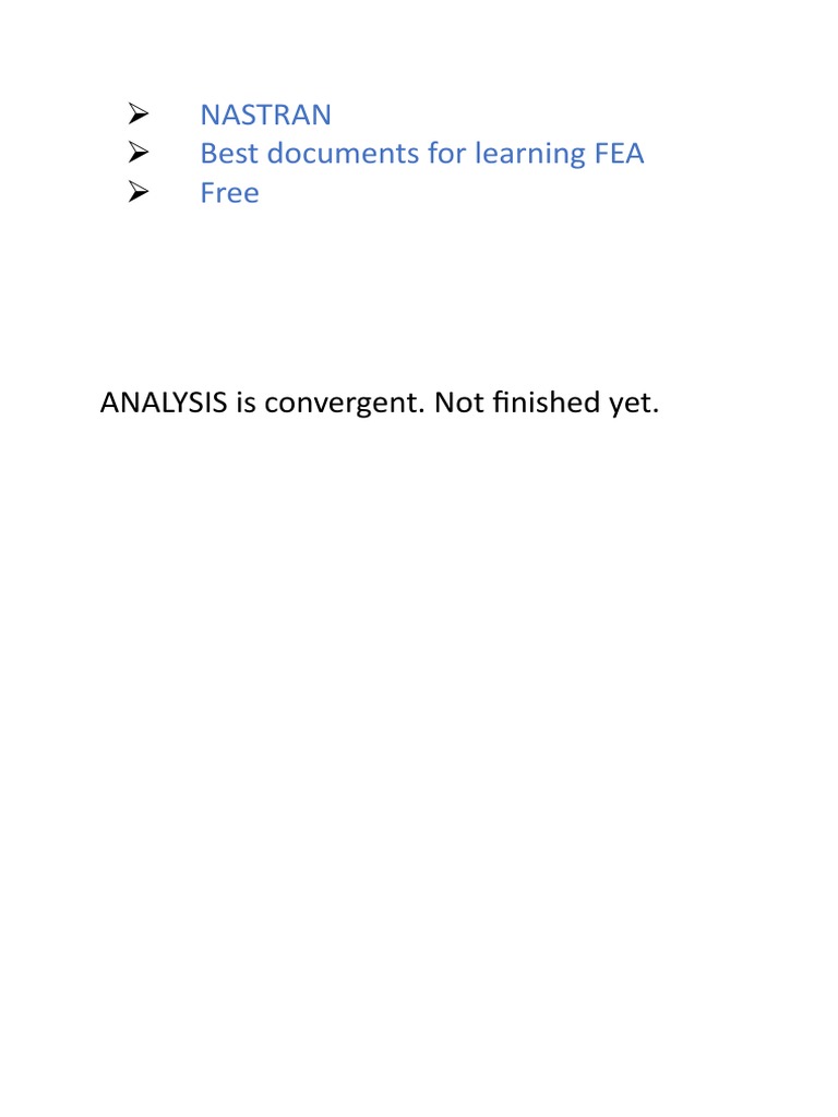 Nastran Best Documents For Learning FEA Free | PDF