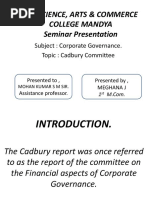 Cadbury Committee Report on Governance | PDF | Board Of Directors ...