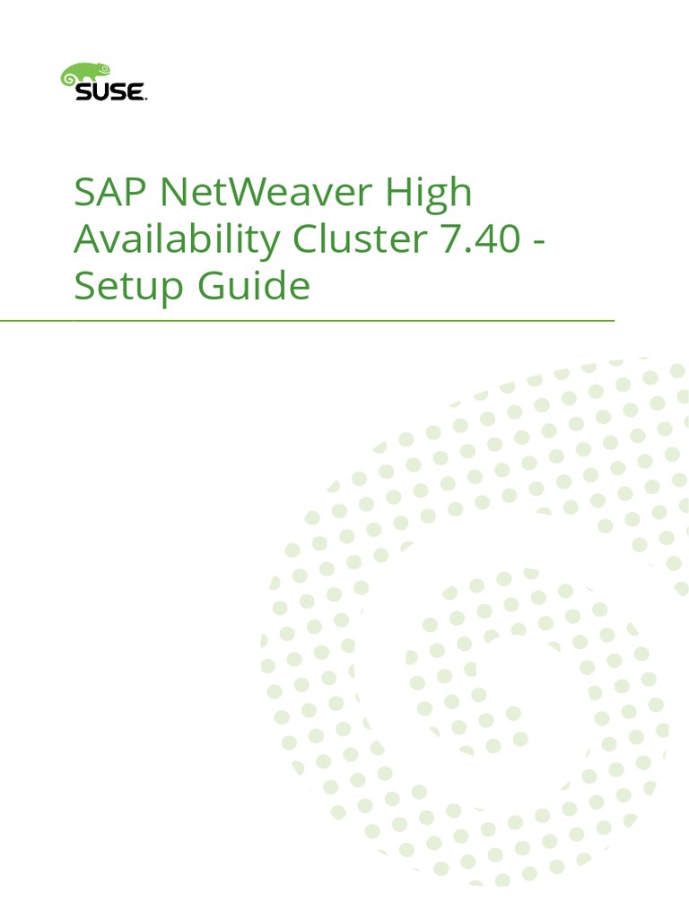 Sap Netweaver High Availability Cluster 7.40 - Setup Guide | PDF ...